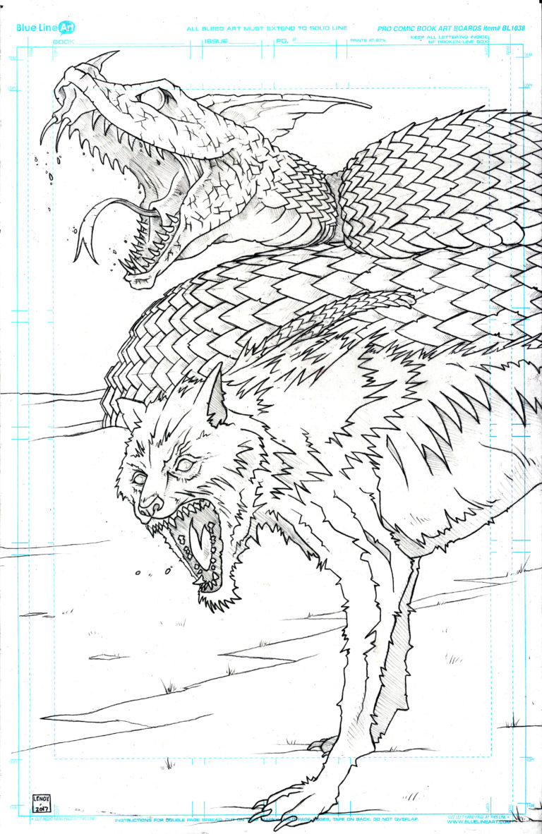 Fenrir And Jormungandr Pencils Jason Lenox